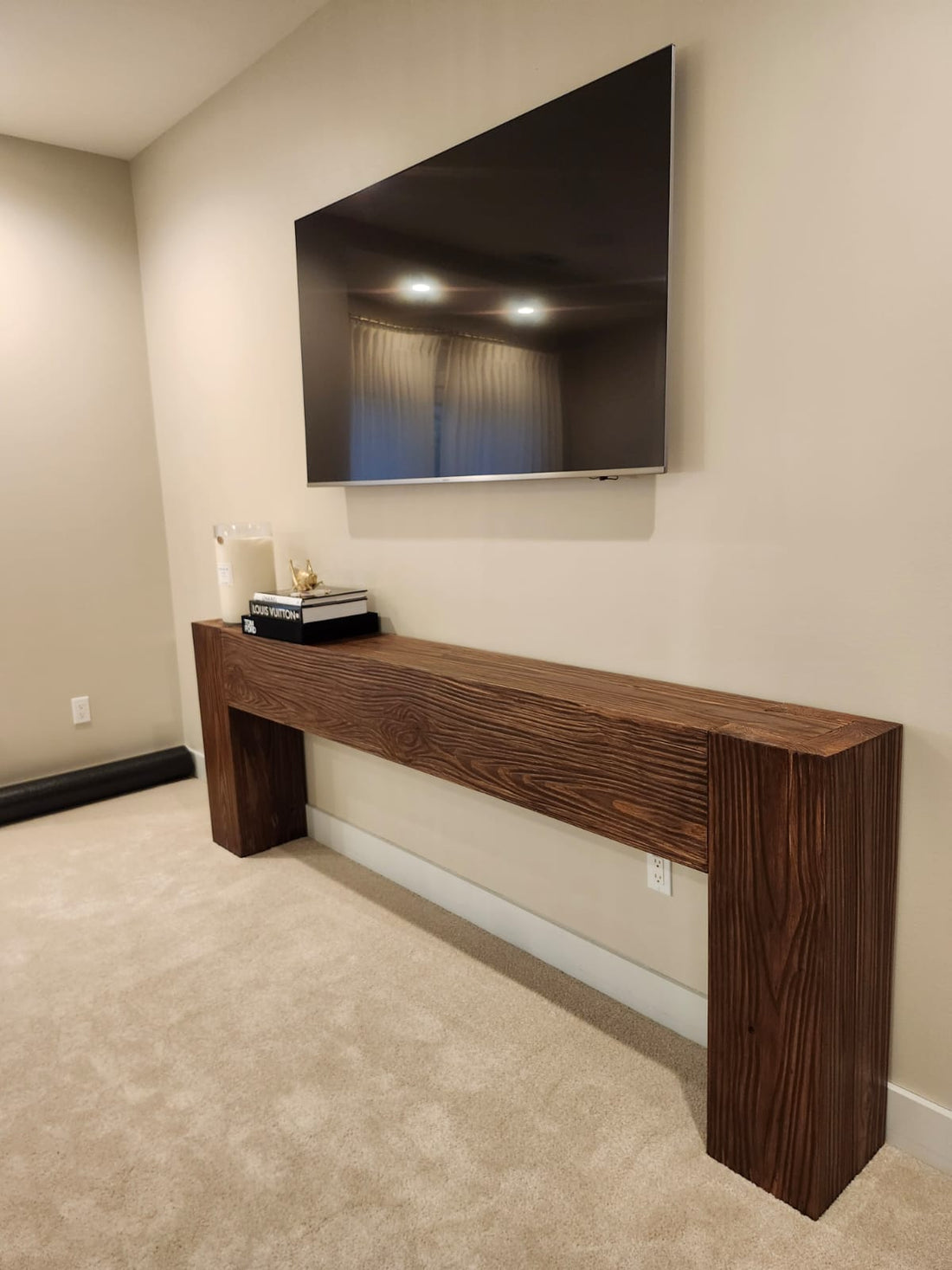 Modern Rustic Console Table - Rich Walnut – Vinna Home & Kitchen