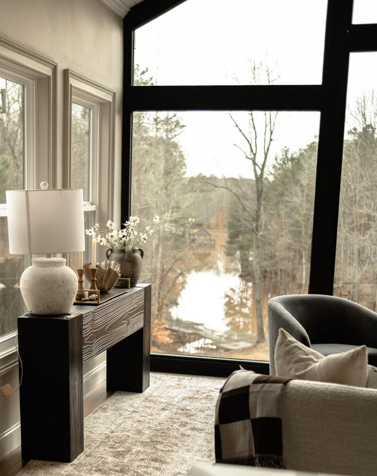 Modern Rustic Console Table - Black Espresso – Vinna Home & Kitchen