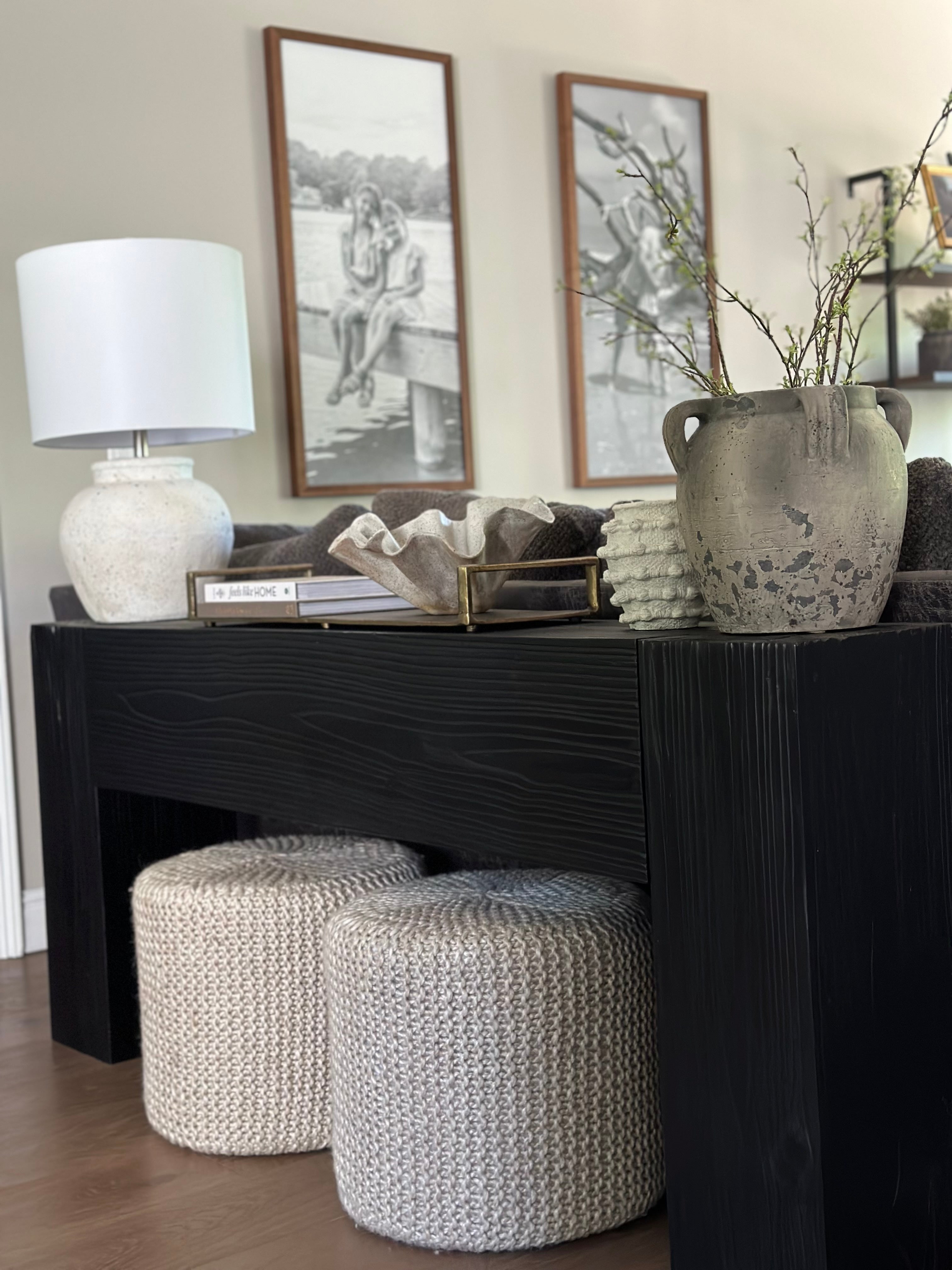 Modern Rustic Console Table - Black Espresso – Vinna Home & Kitchen